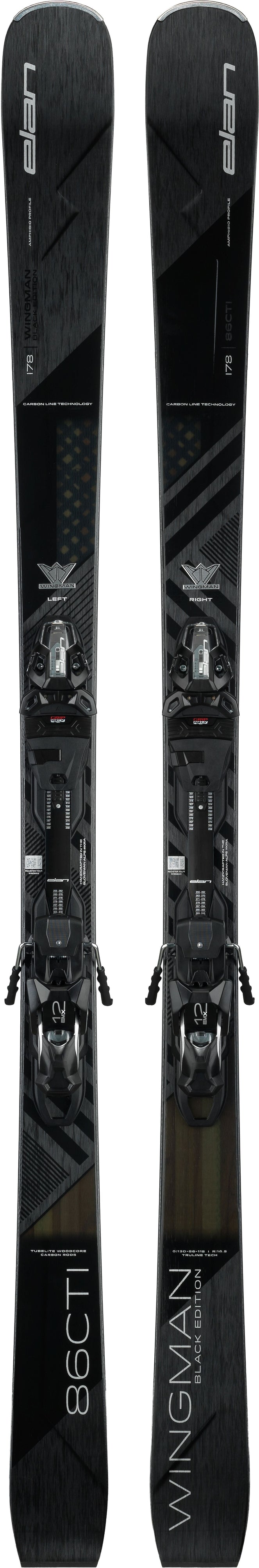 Elan Wingman 86 Black Edition 2025 inc Fusion X EMX 12 Binding Package ...